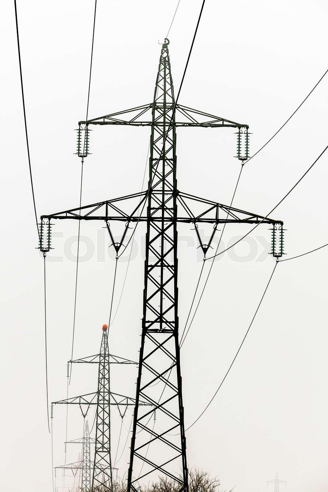 power poles | Stock image | Colourbox