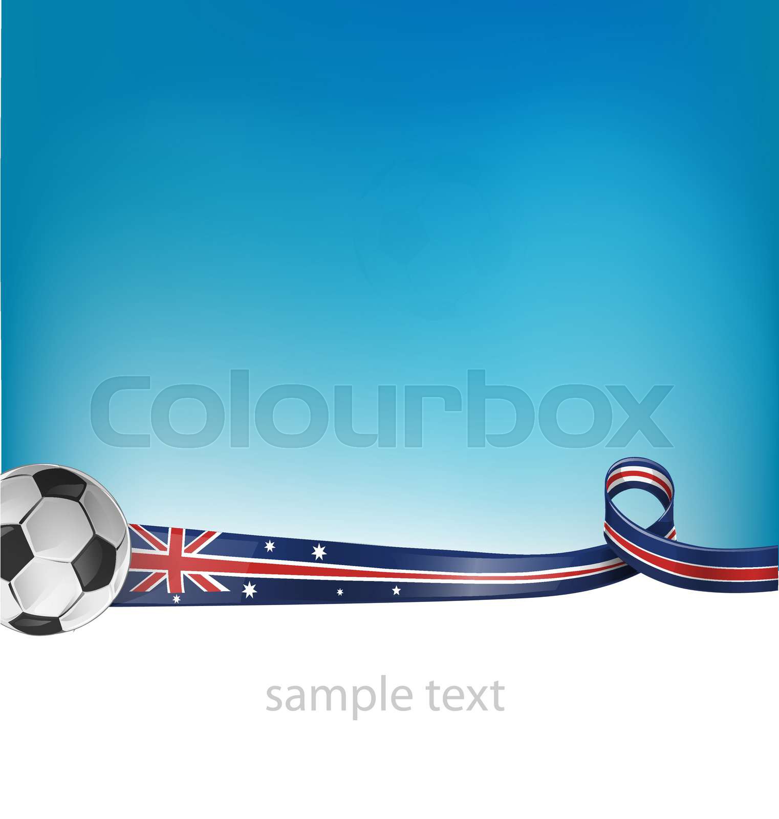 australian flag with soccer ball | Stock vector | Colourbox