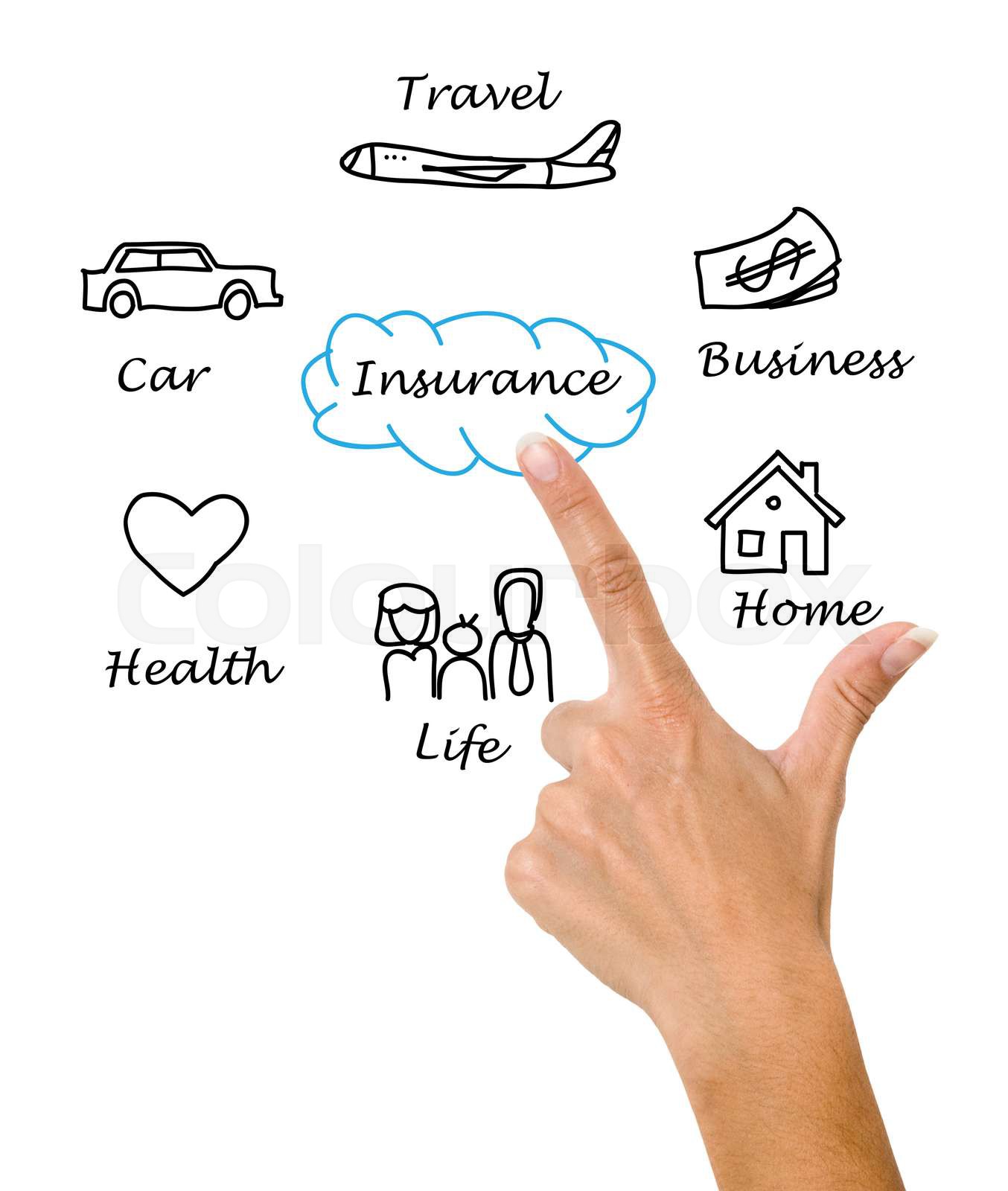 Diagram of insurance | Stock image | Colourbox