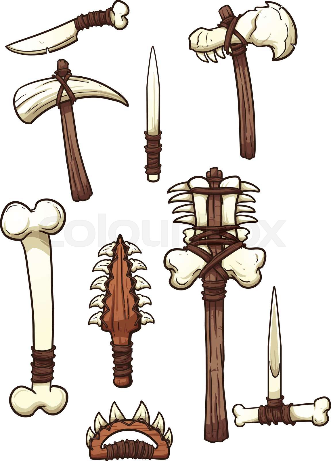 Bone weapons | Stock vector | Colourbox
