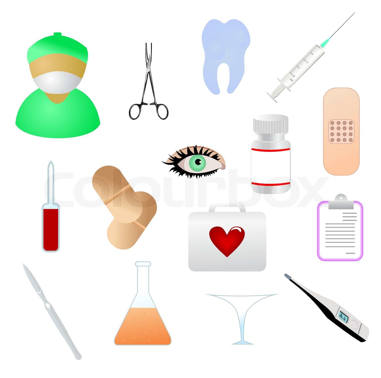 collection of medical themed icons. Vector | Stock vector | Colourbox