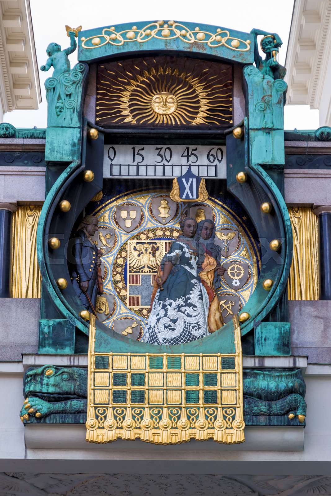 austria, vienna, anker clock | Stock image | Colourbox