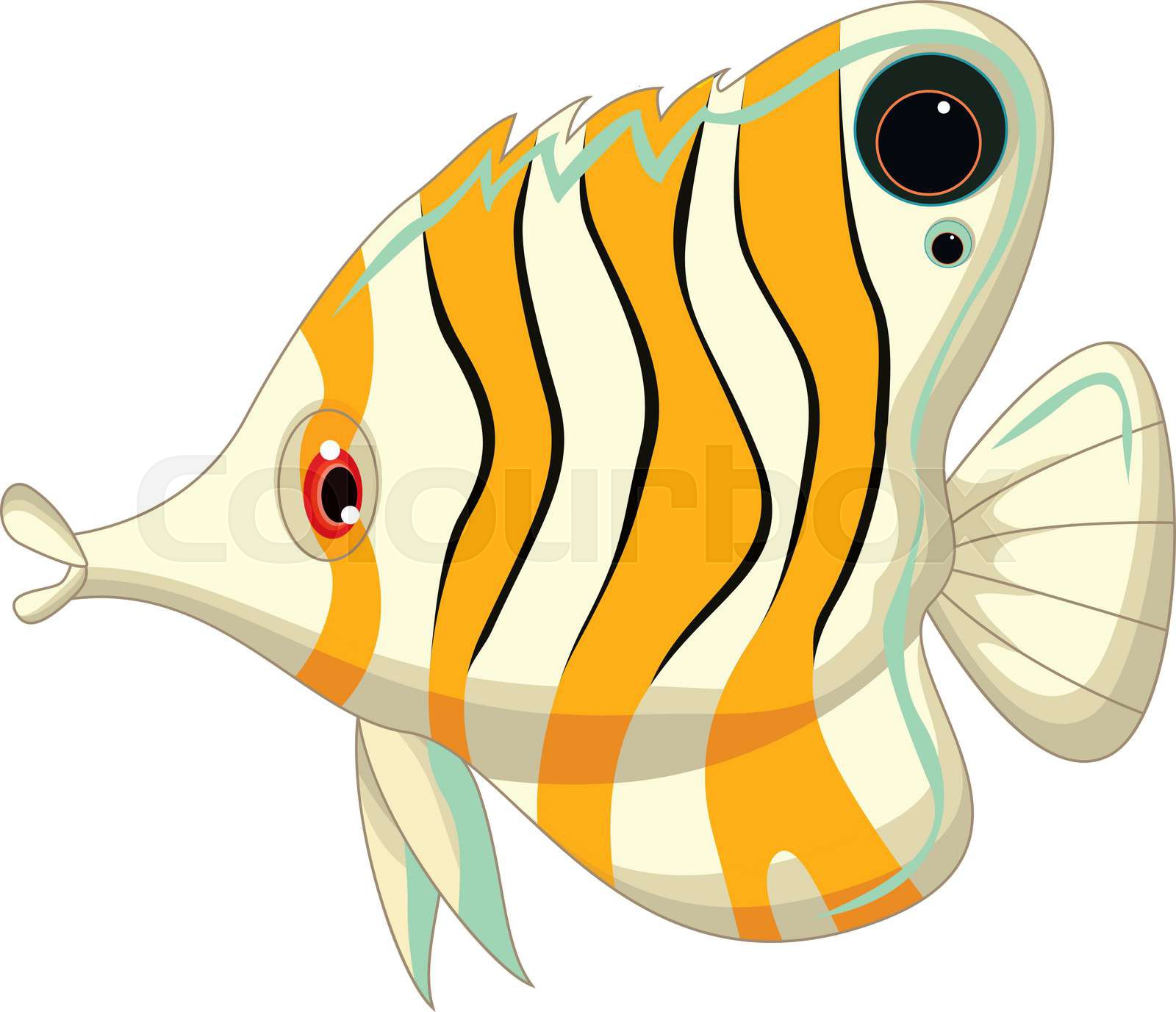 angel fish cartoon | Stock vector | Colourbox