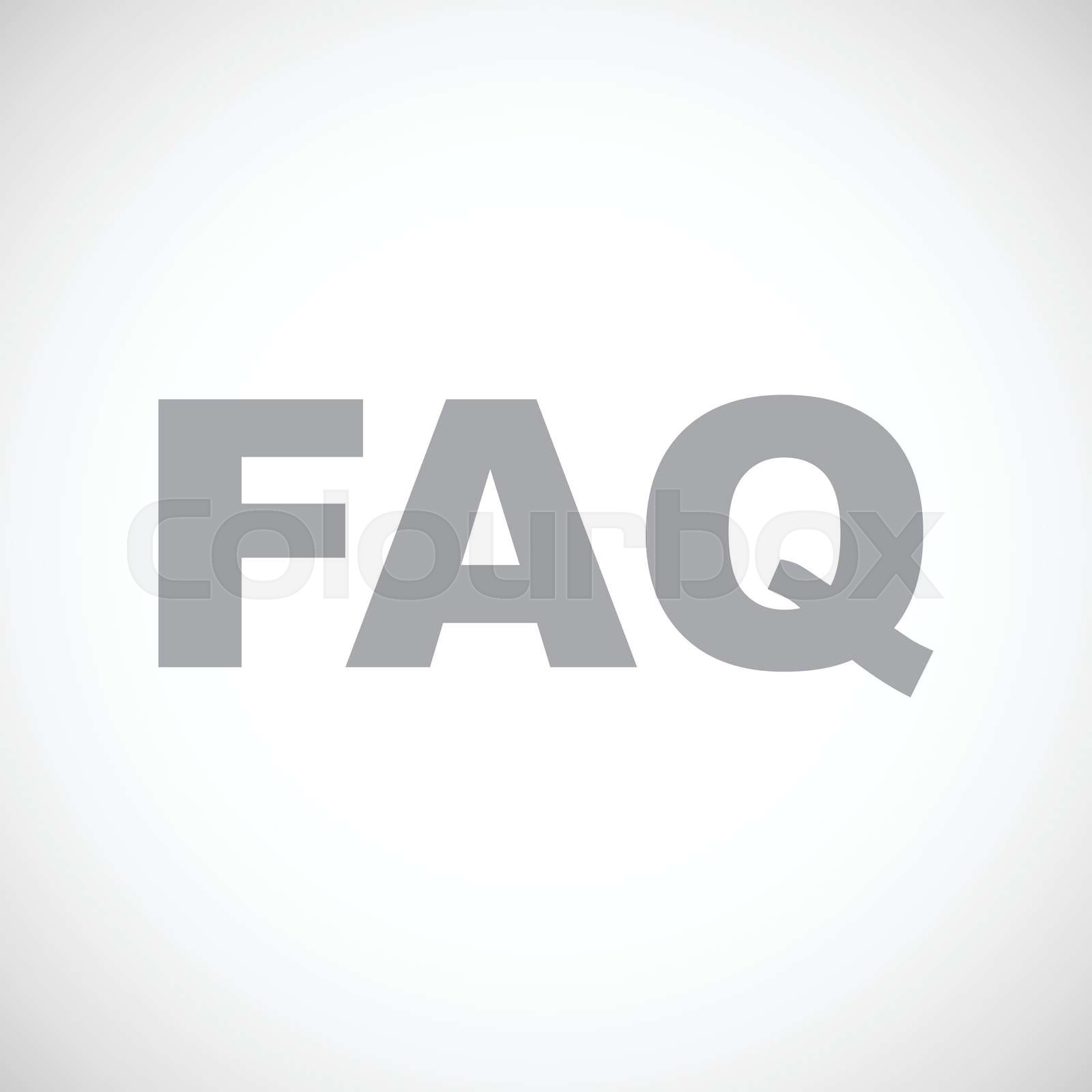 Faq black icon | Stock vector | Colourbox