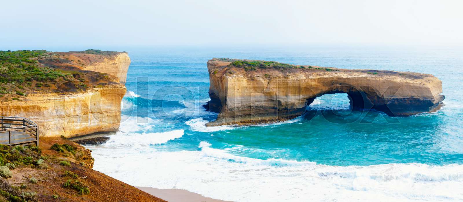 London Bridge at The Twelve Apostles in Victoria, Australia | Stock ...