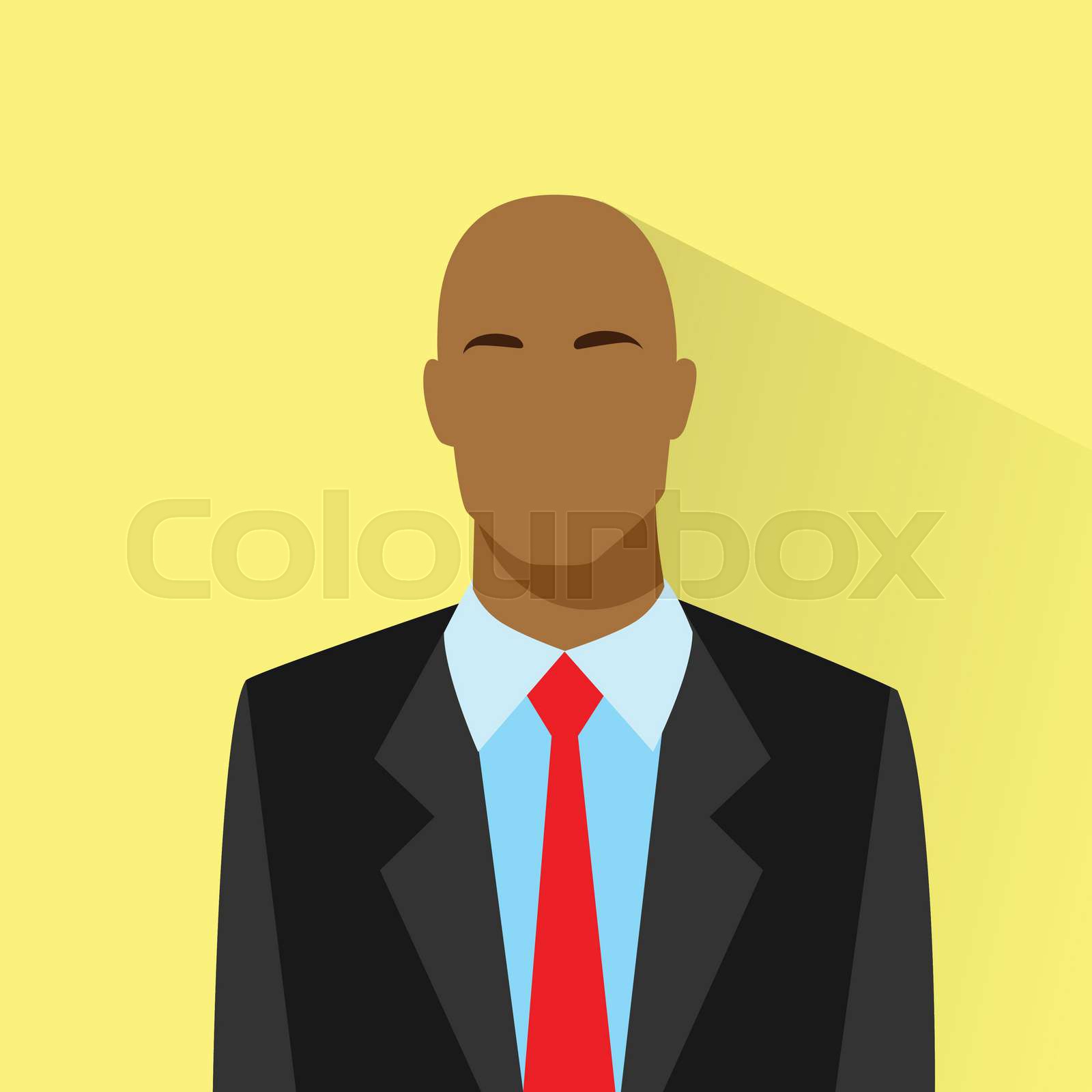 businessman african american bold profile icon male portrait | Stock ...