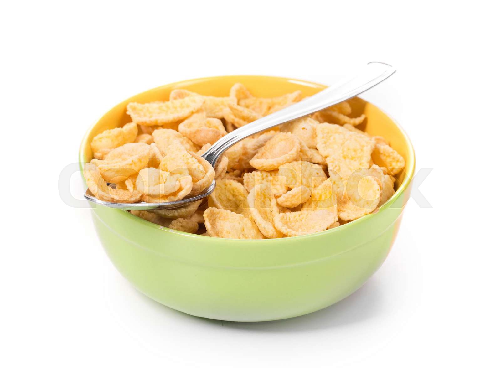 Bowl of corn flakes | Stock image | Colourbox