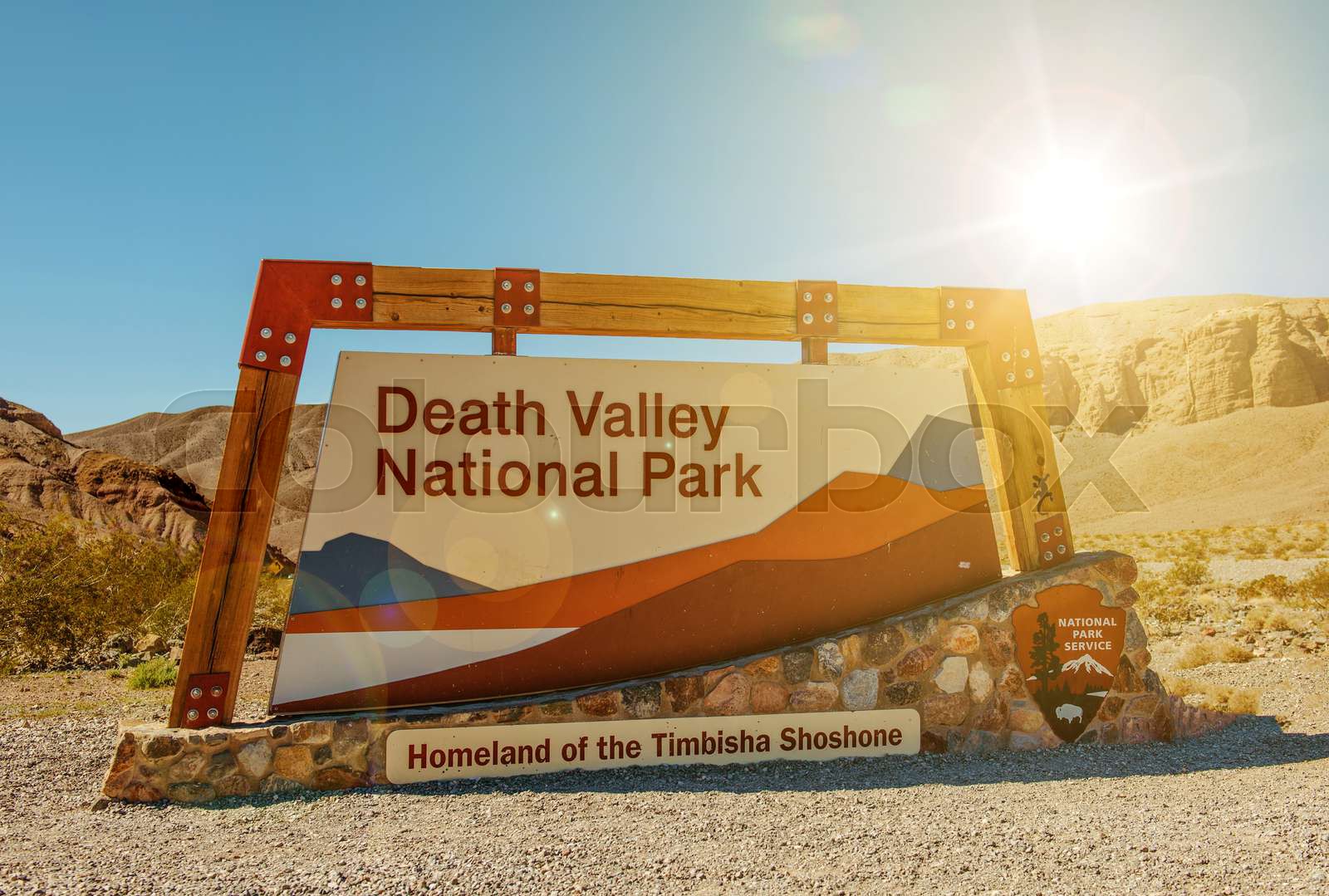 Death Valley Entrance Sign | Stock image | Colourbox