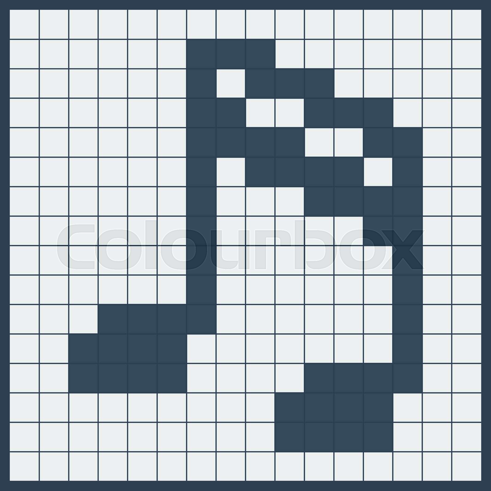 Music Symbol, Note Icon Made of Squares, Pixels in the Form of Mosaics ...