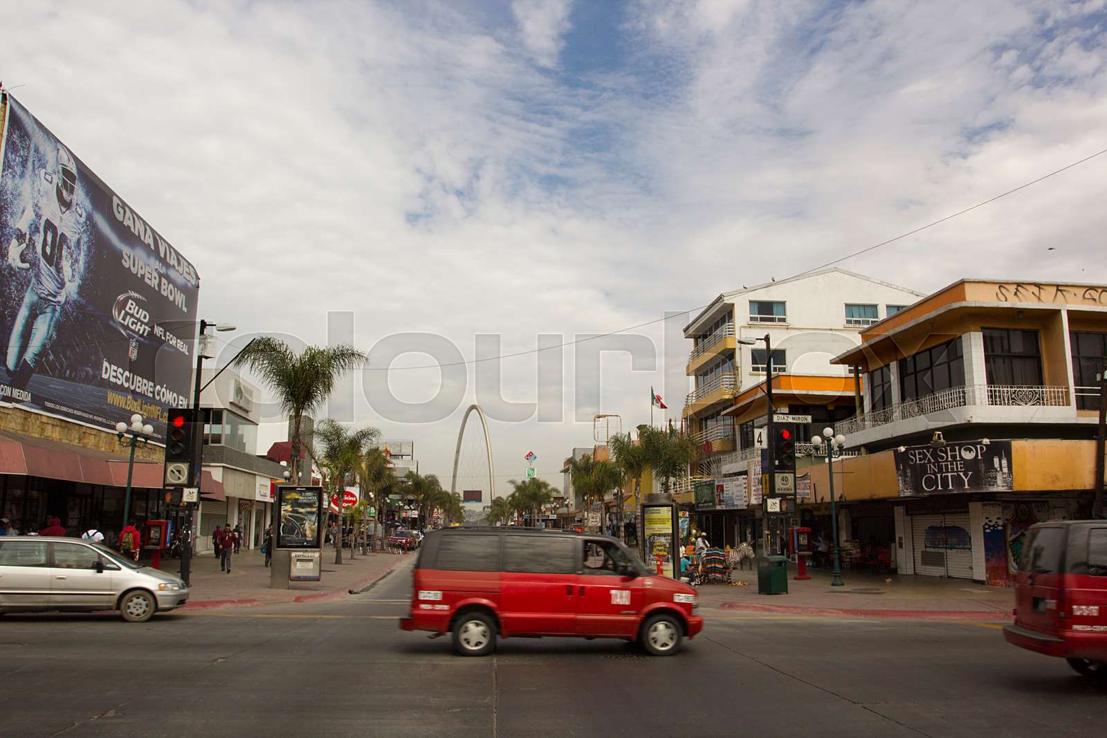 Junction on the main street of Tijuana | Stock image | Colourbox