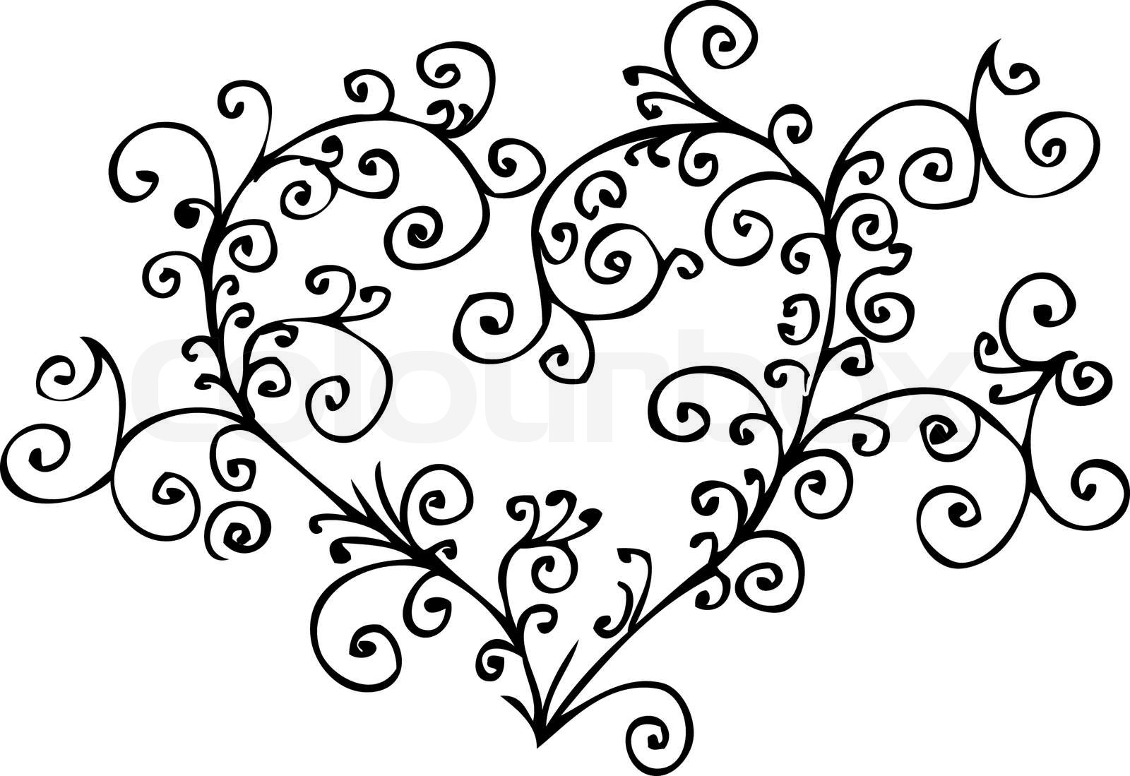 Romantic Heart vignette | Stock vector | Colourbox