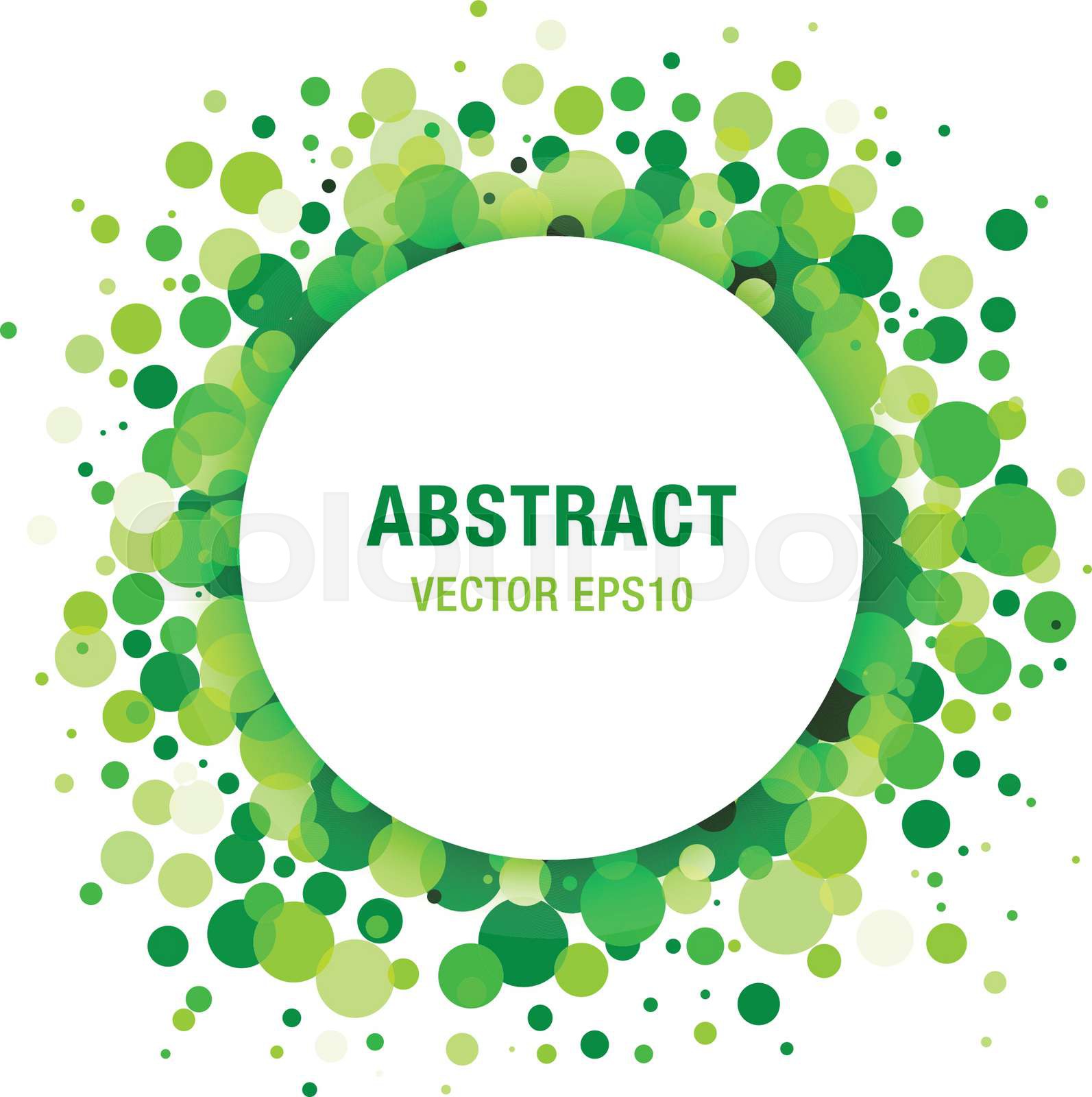 Green Bright Abstract Circle Frame Design Element | Stock vector ...