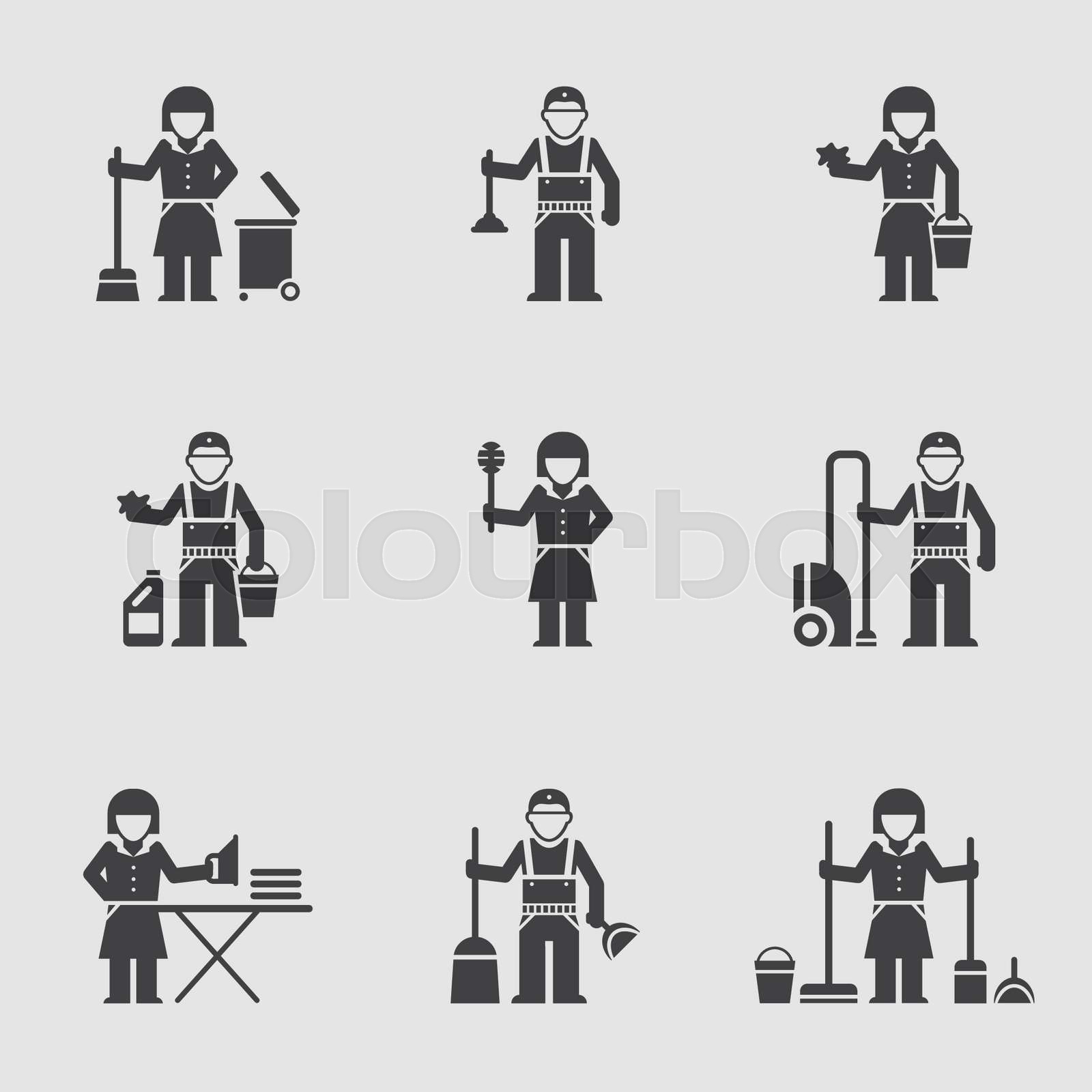 Cleaning company, vector icon, professional | Stock vector | Colourbox
