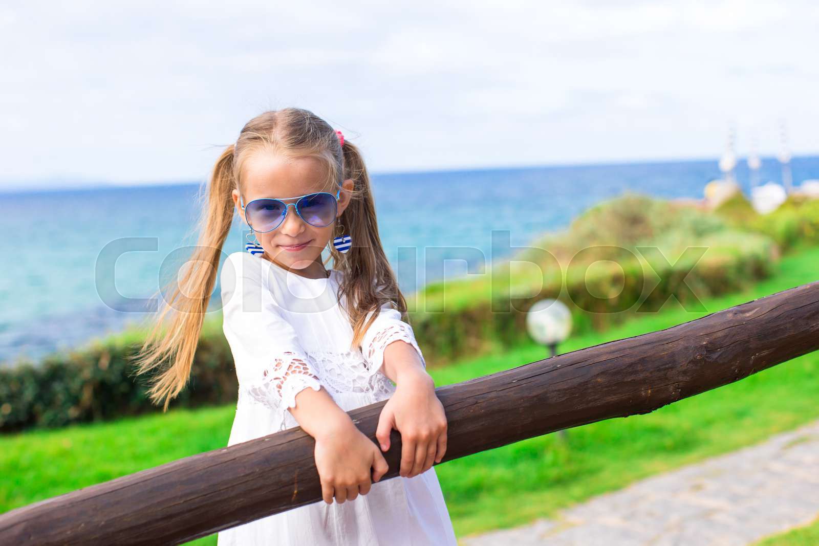 Adorable little girl outdoors during summer vacation | Stock image ...
