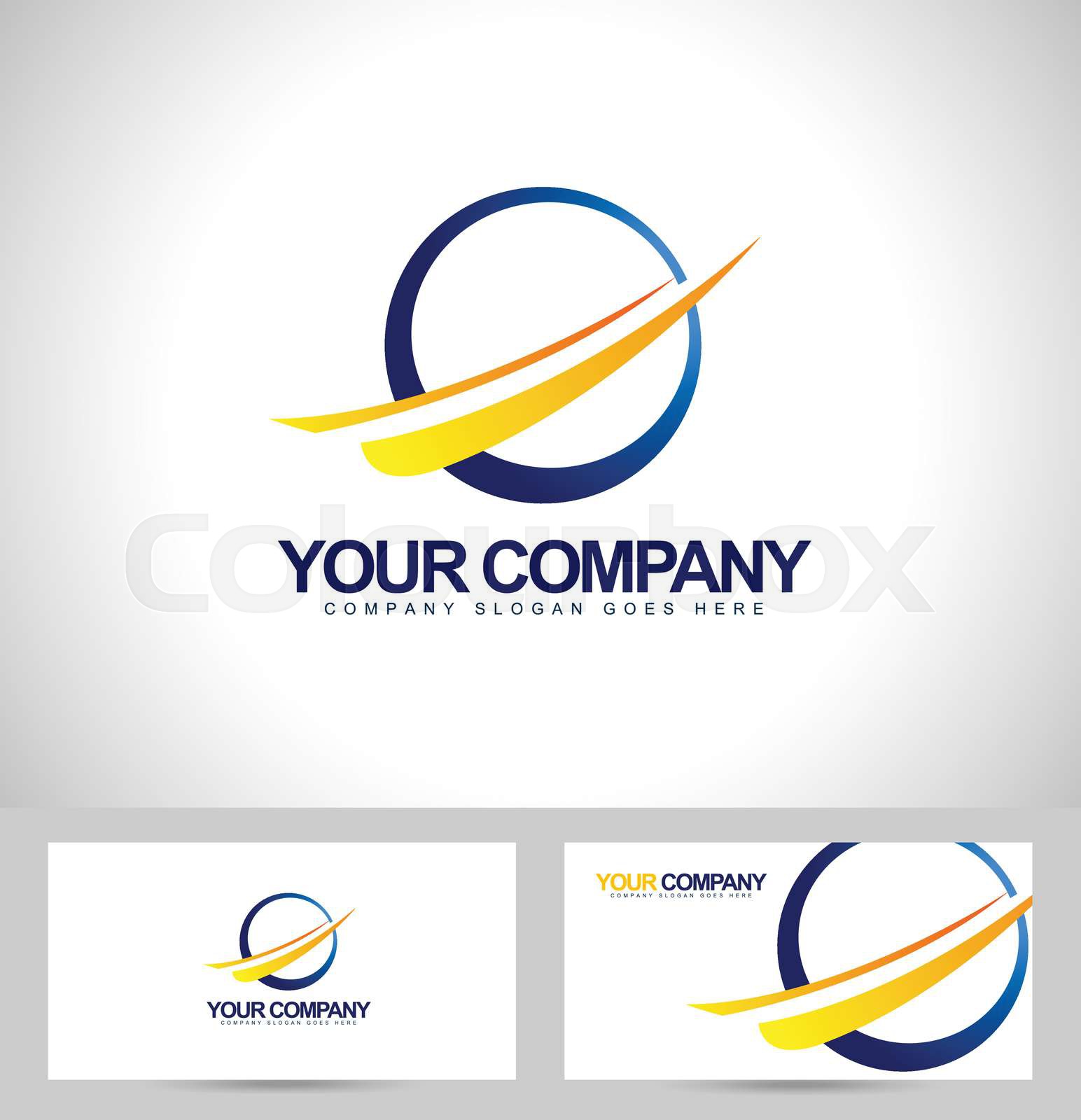 Circle and swashes logo | Stock vector | Colourbox