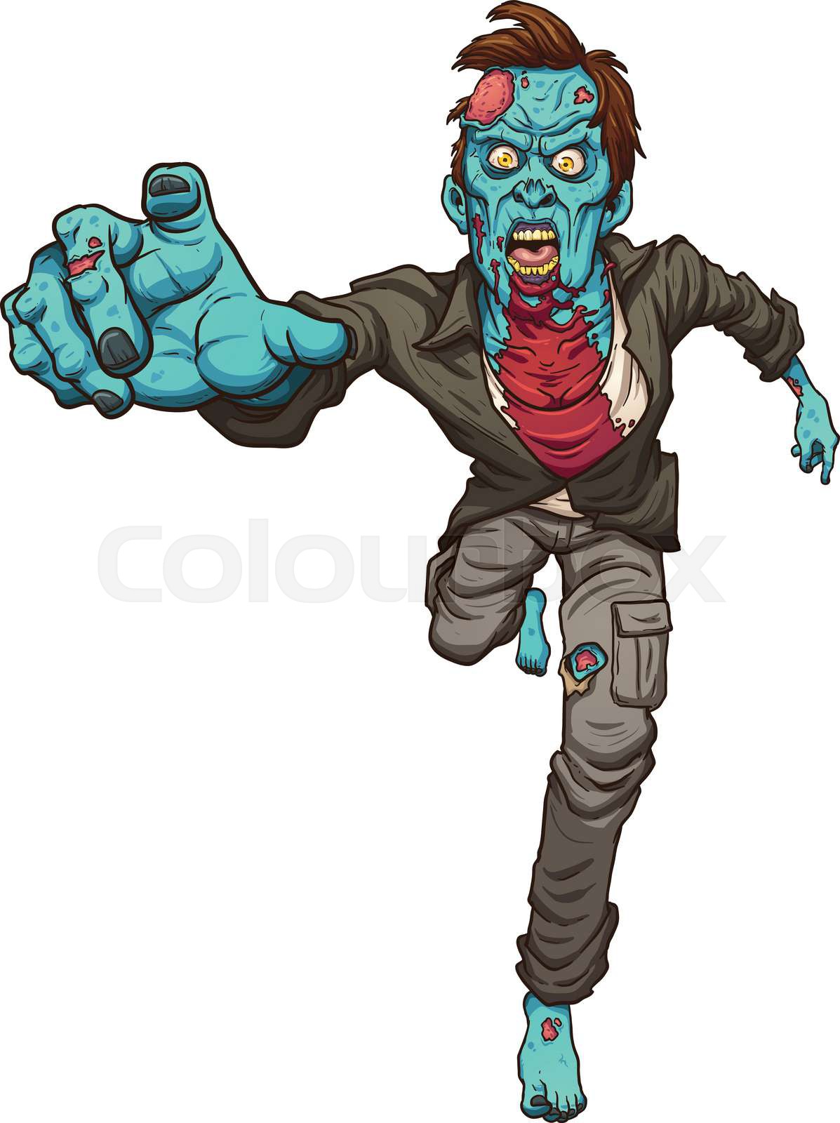 Running zombie | Stock vector | Colourbox