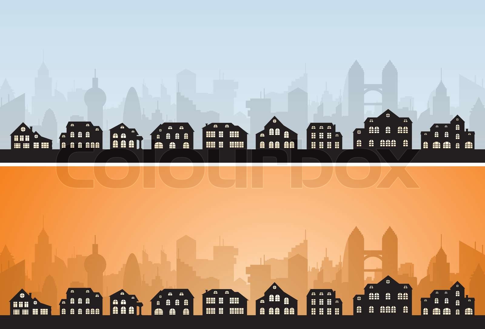 silhouette, house, vector | Stock vector | Colourbox