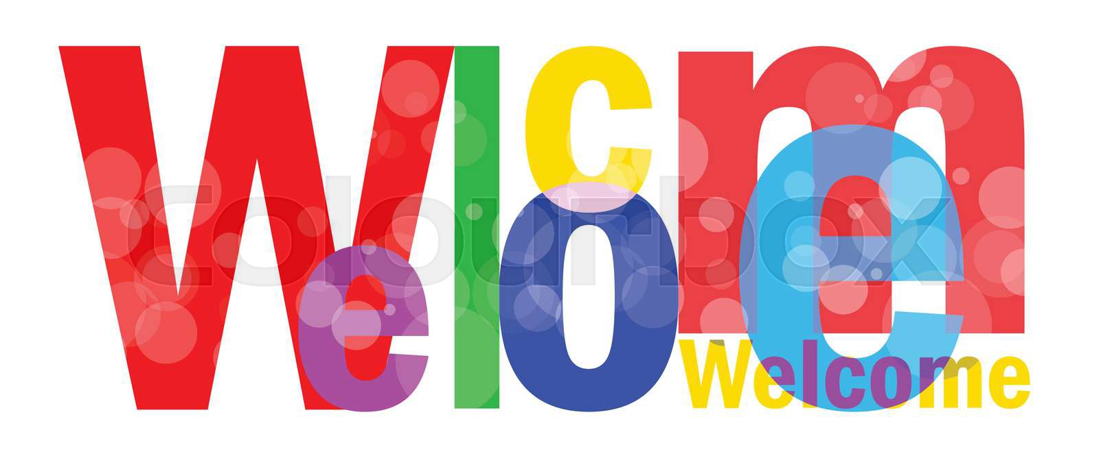 Welcome letters for you design | Stock vector | Colourbox