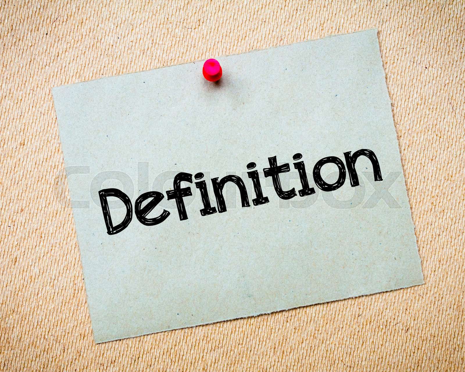 Definition Stock Image Colourbox