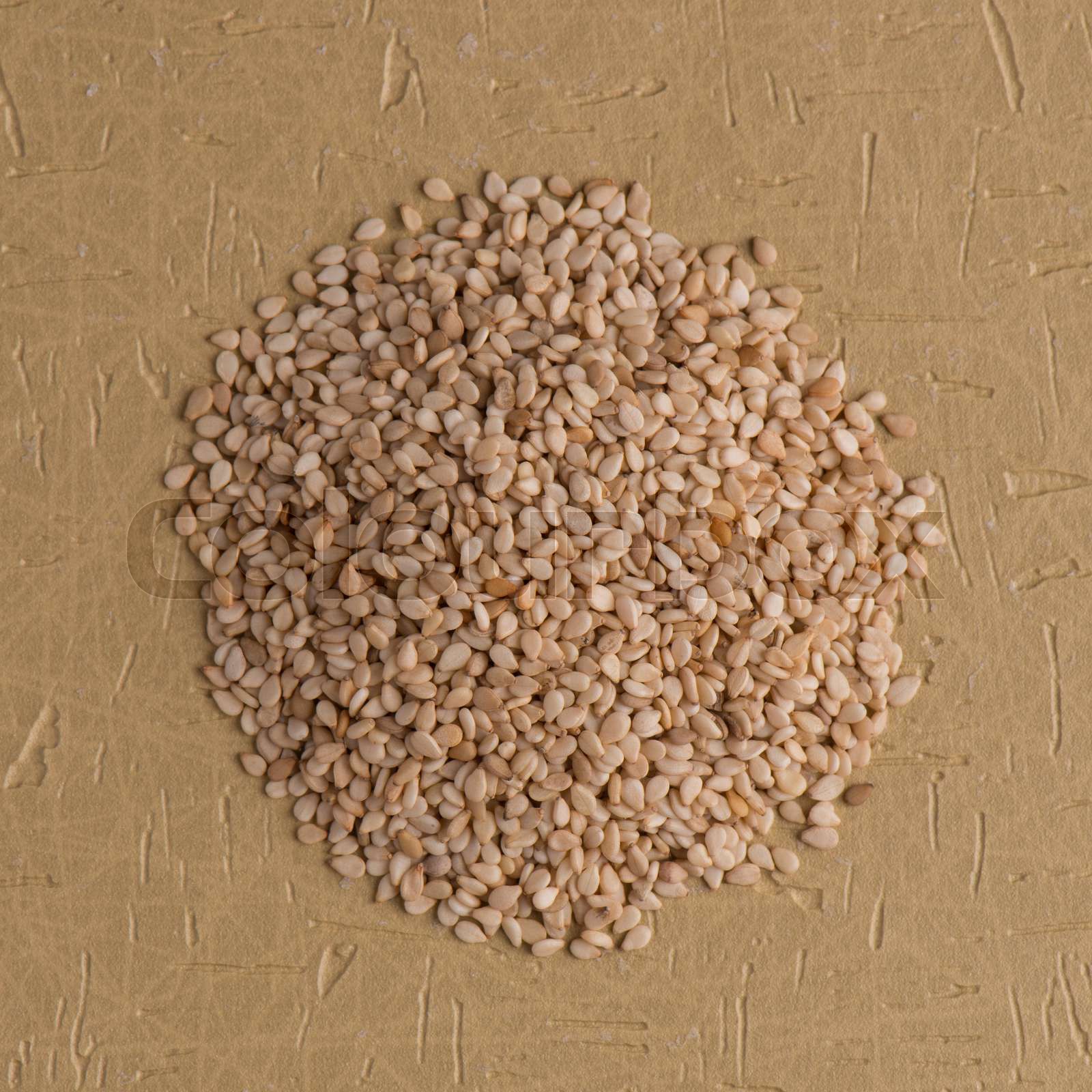 Circle of sesame seeds | Stock image | Colourbox