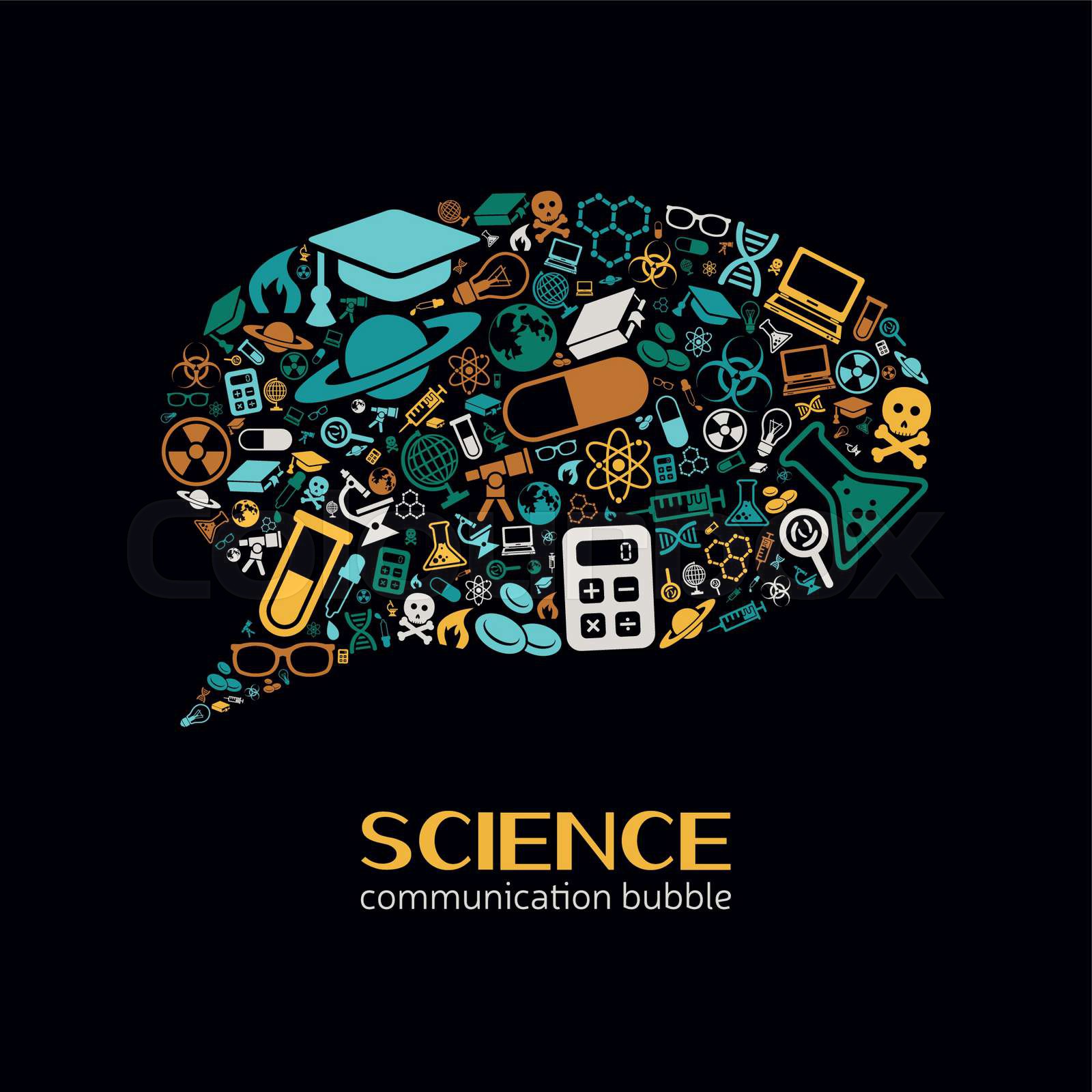 science communication bubble | Stock vector | Colourbox