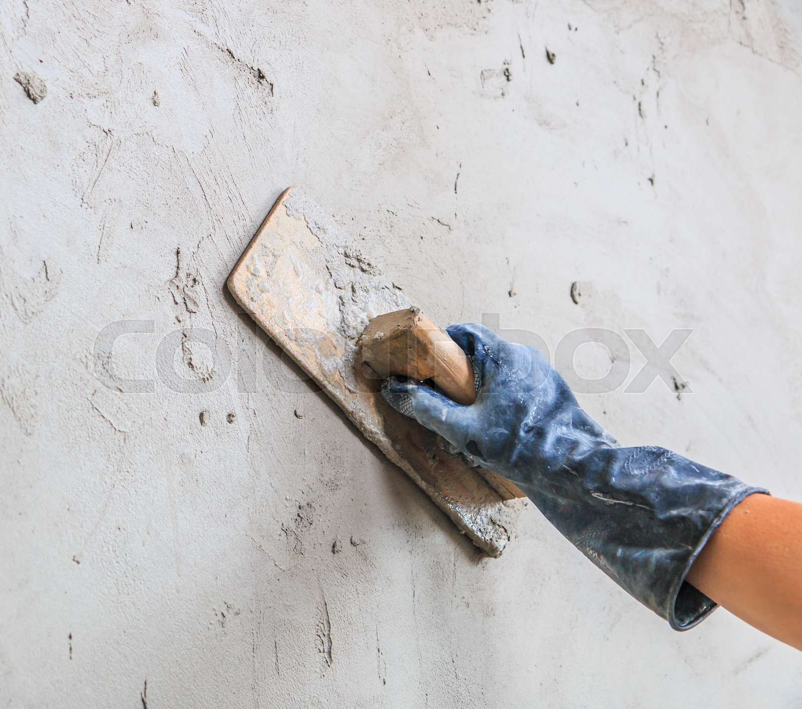 gipser, handwerker, gerüst | Stock Bild | Colourbox