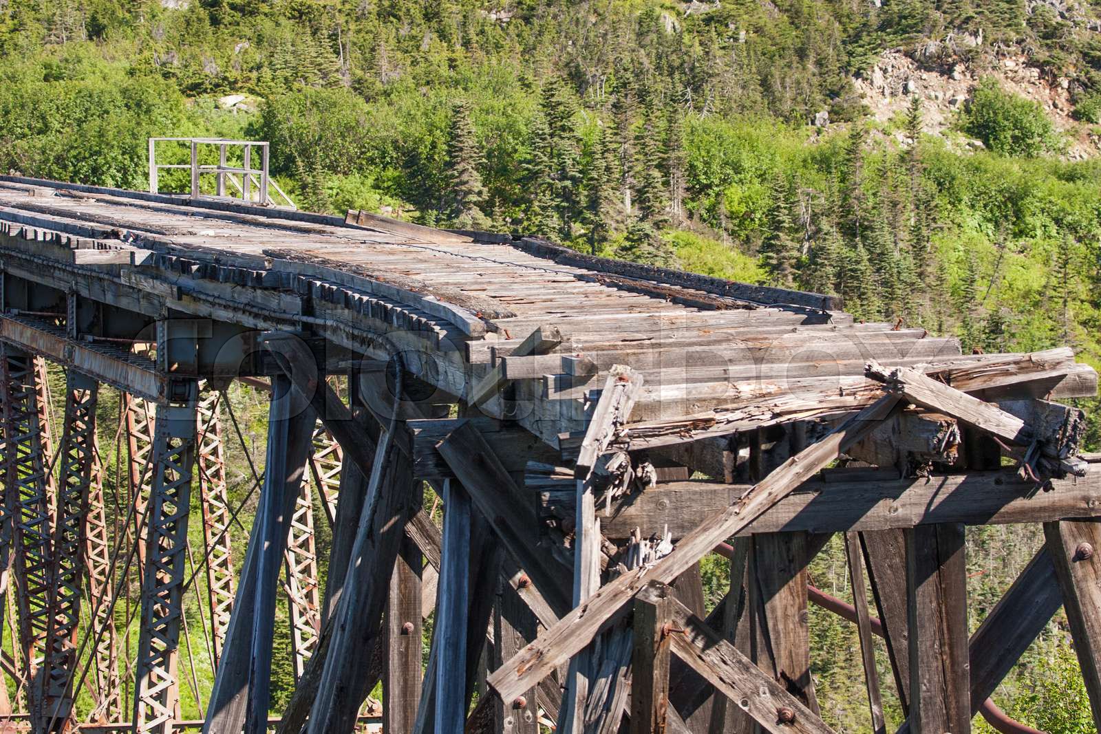Old Railway Bridge in Alaska | Stock image | Colourbox