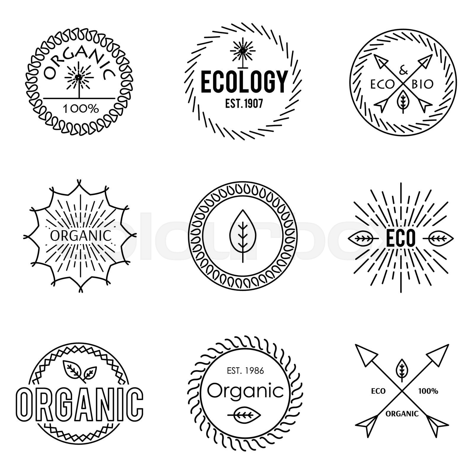 Set of outline emblems | Stock vector | Colourbox