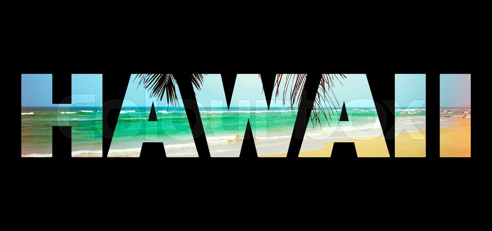 Background with word "Hawaii" | Stock image | Colourbox