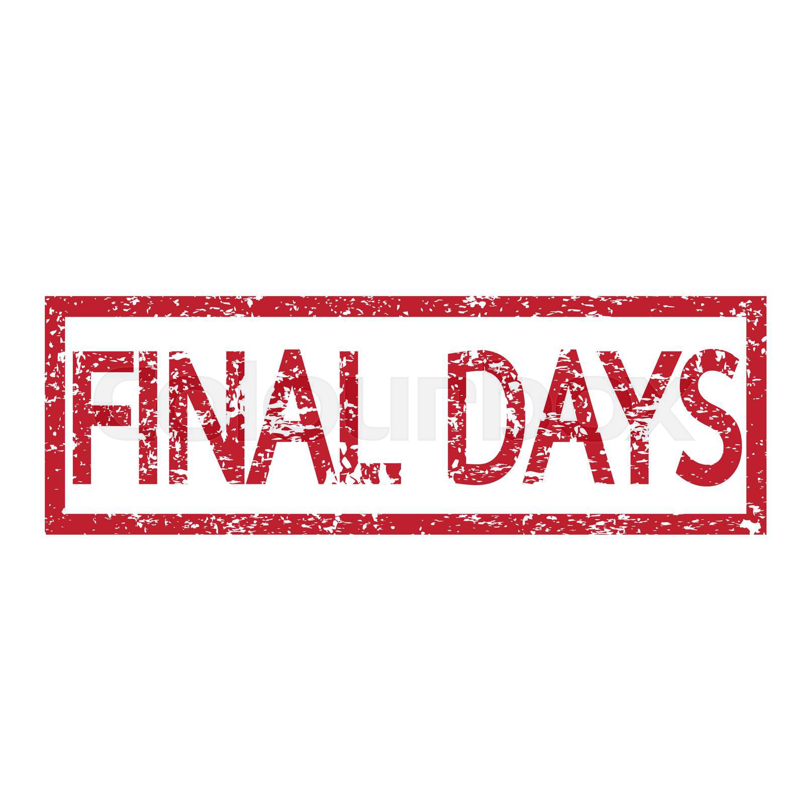 Stamp text FINAL DAYS | Stock vector | Colourbox