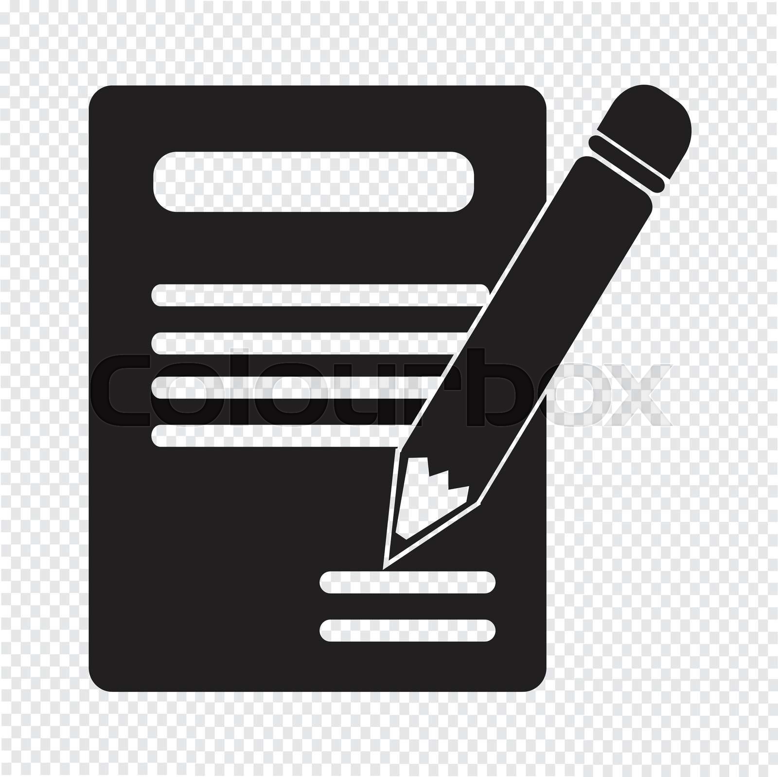 pencil icon and Notebook icon | Stock vector | Colourbox