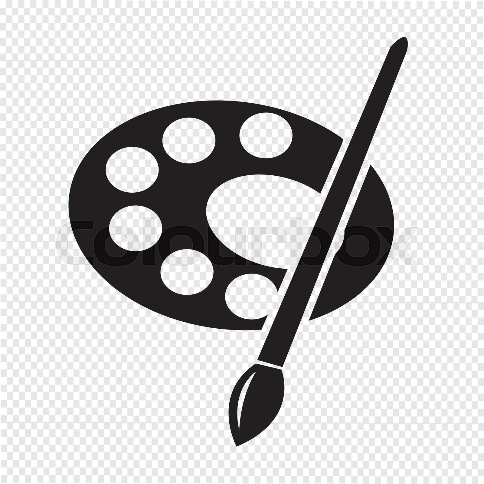 palette with paint brush icon | Stock vector | Colourbox