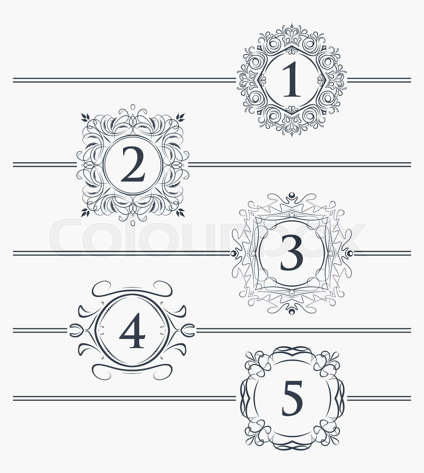 Decorative elements for design footer with the decor for the page ...