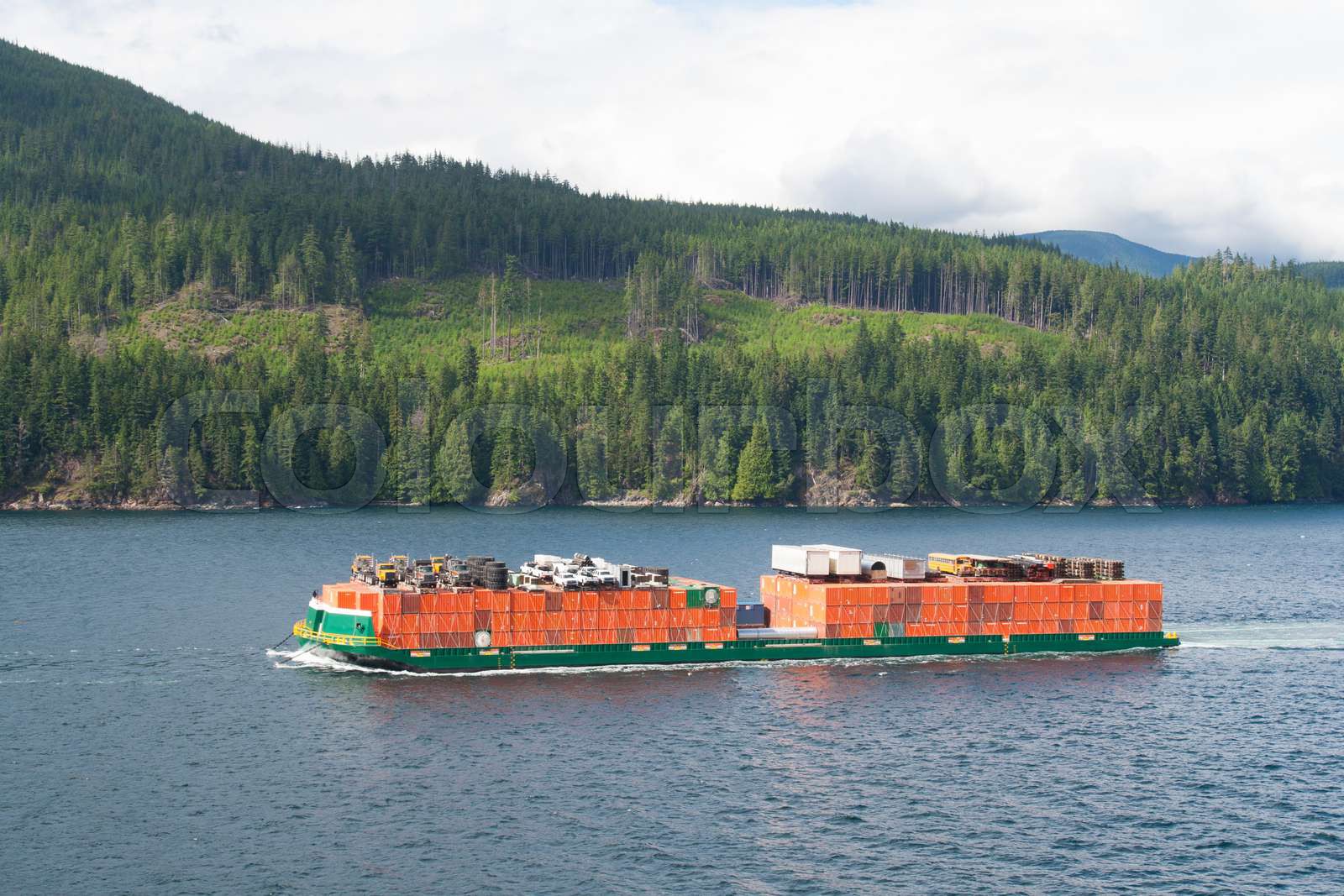 Cargo container ship in Alaska | Stock image | Colourbox