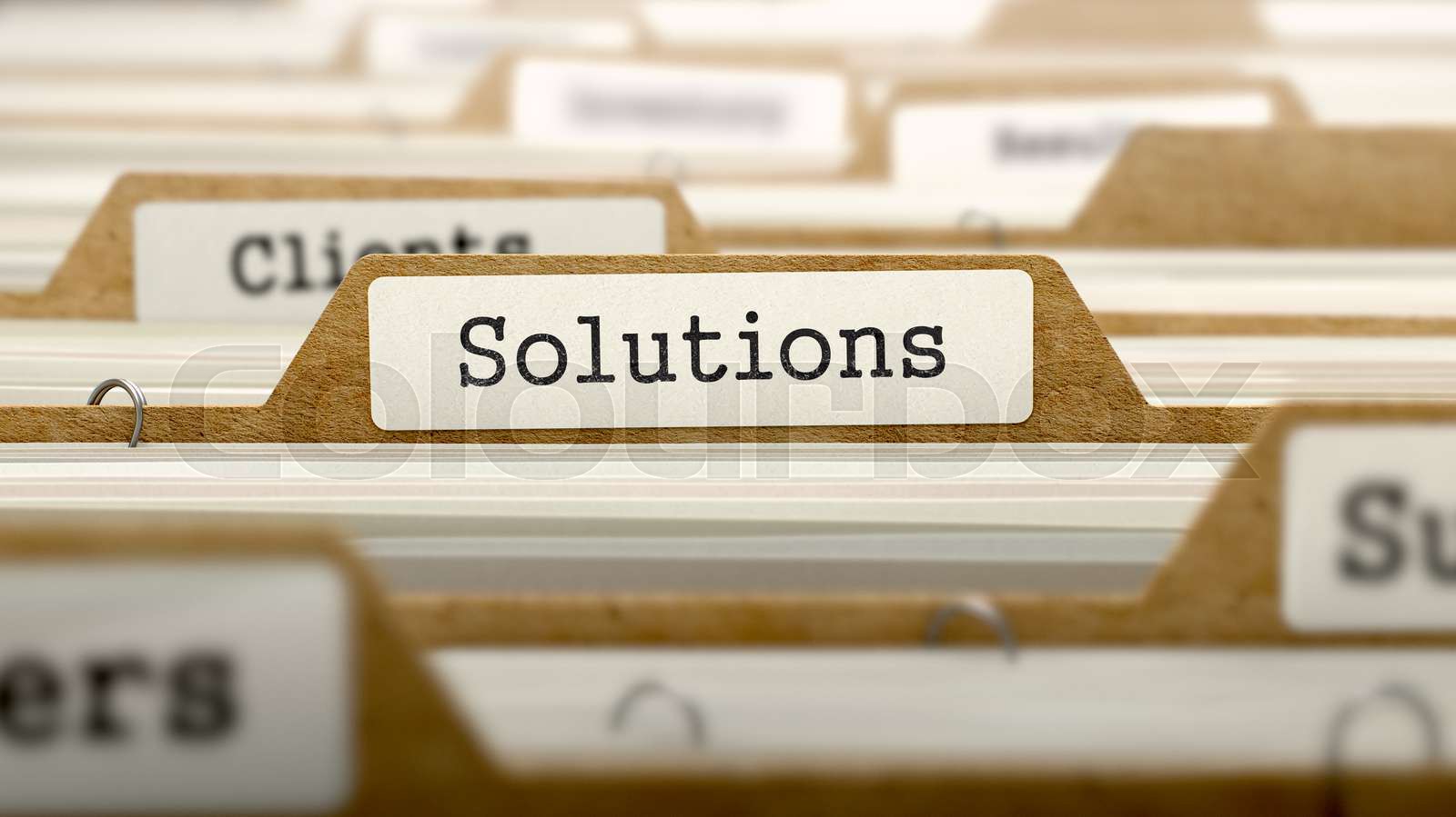 Solutions - Folder in Catalog. | Stock image | Colourbox
