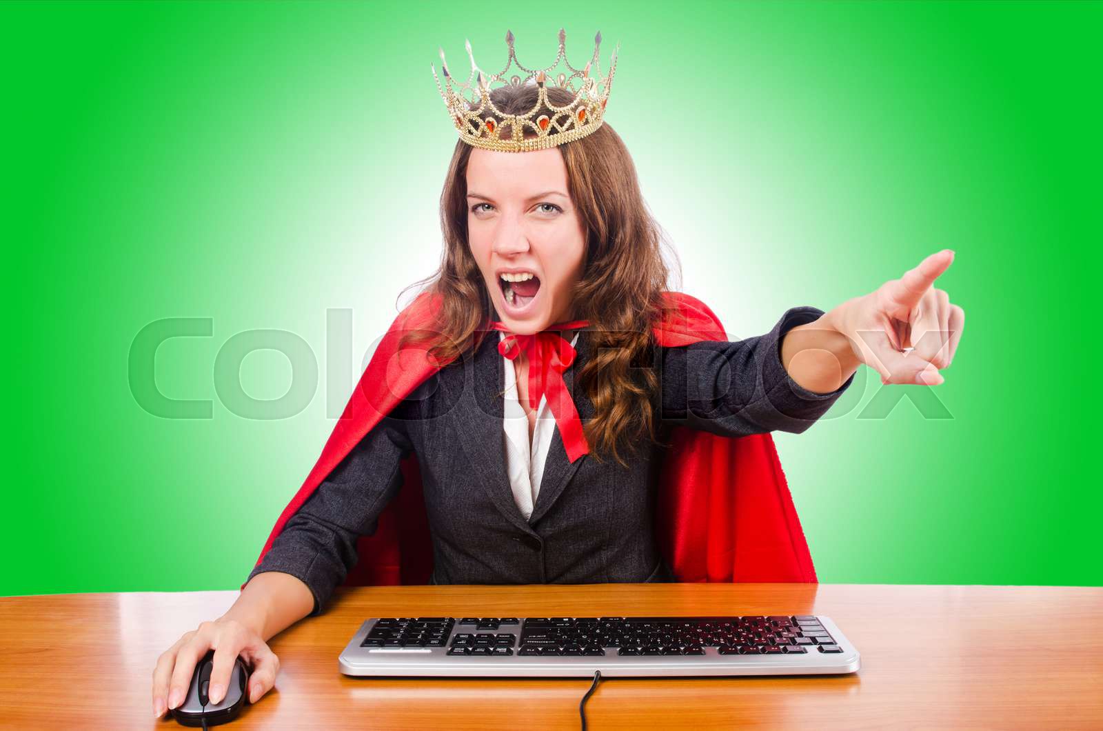Office queen isolated on the white | Stock image | Colourbox