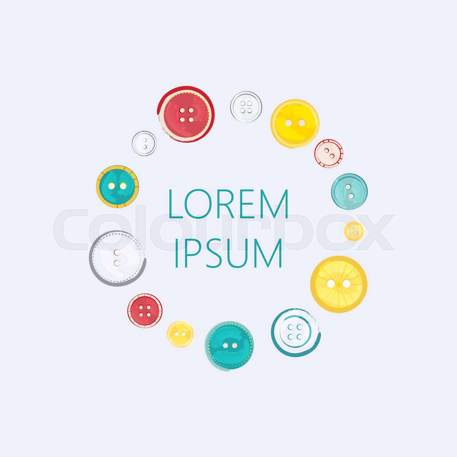 Logo with Circle of Sewing Buttons | Stock vector | Colourbox