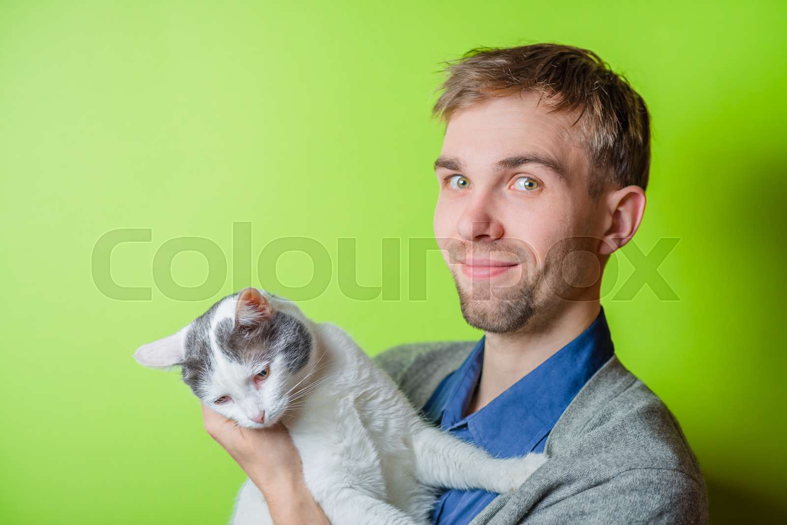 young man with a love of animals | Stock image | Colourbox