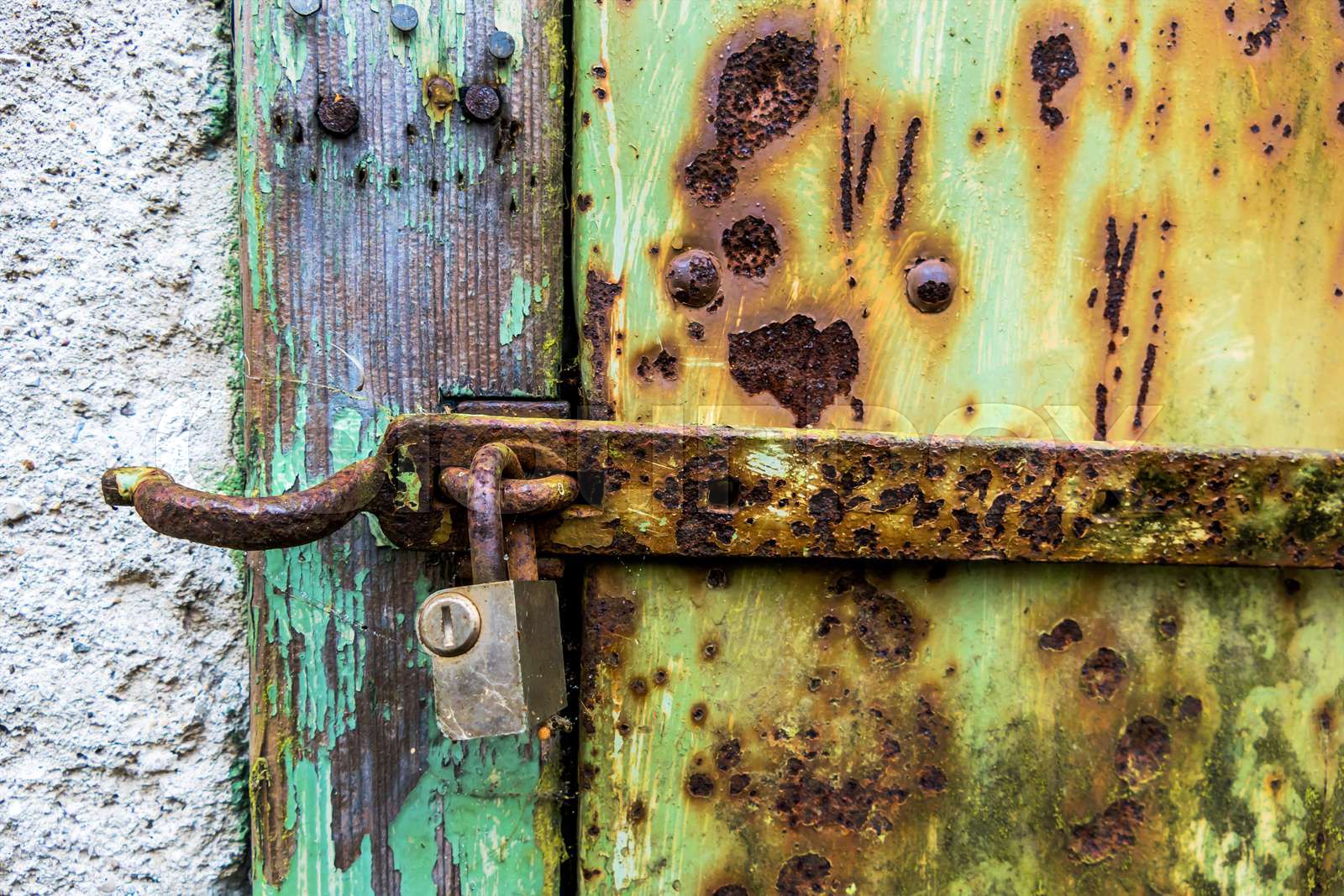 rusted lock of a door | Stock image | Colourbox