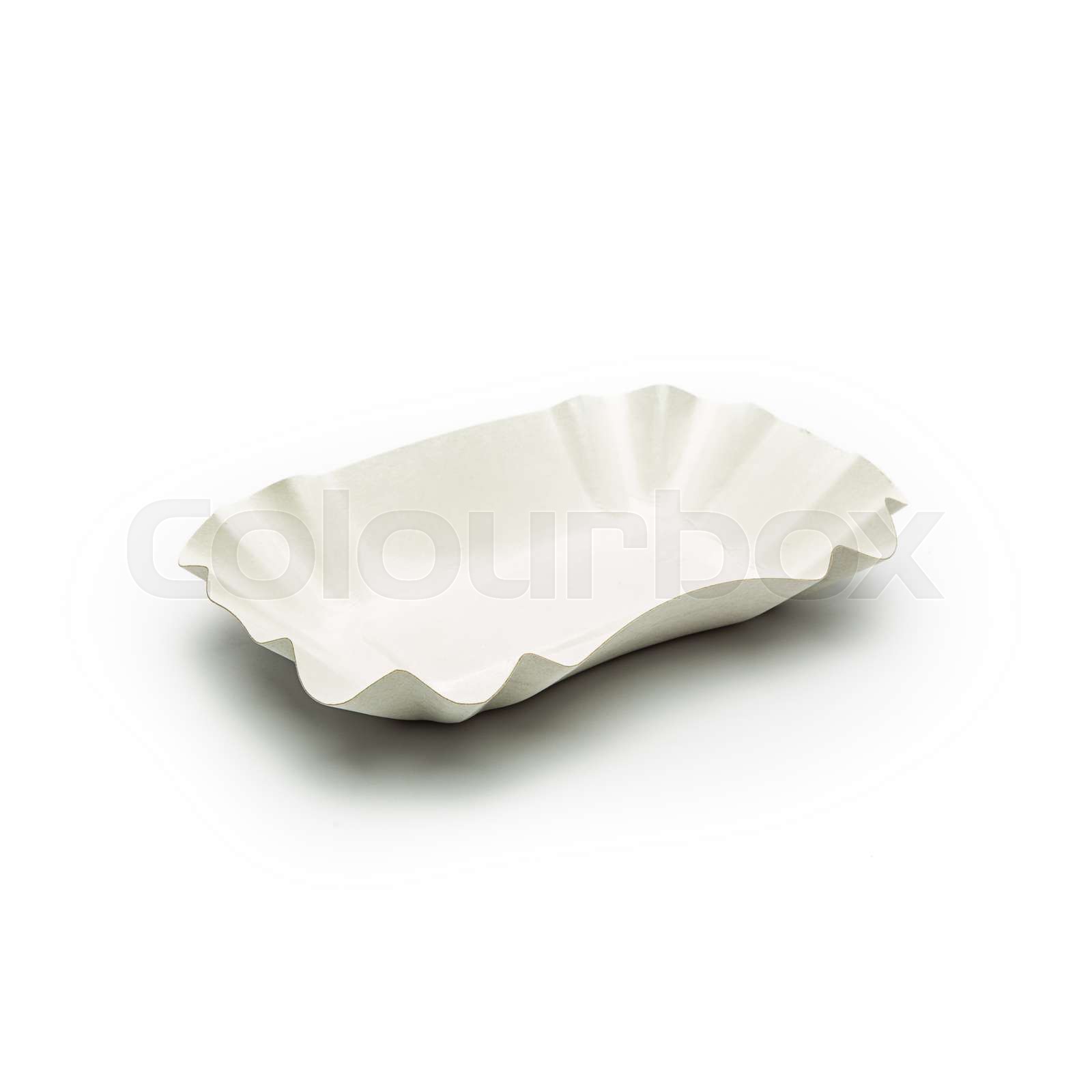 empty french fries shell on white | Stock image | Colourbox