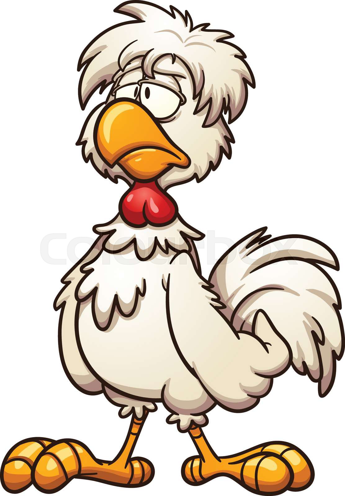 Groggy chicken | Stock vector | Colourbox