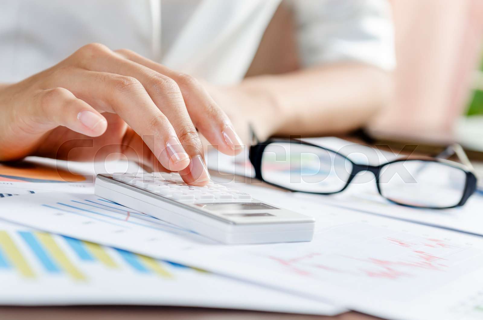 Calculating data | Stock image | Colourbox