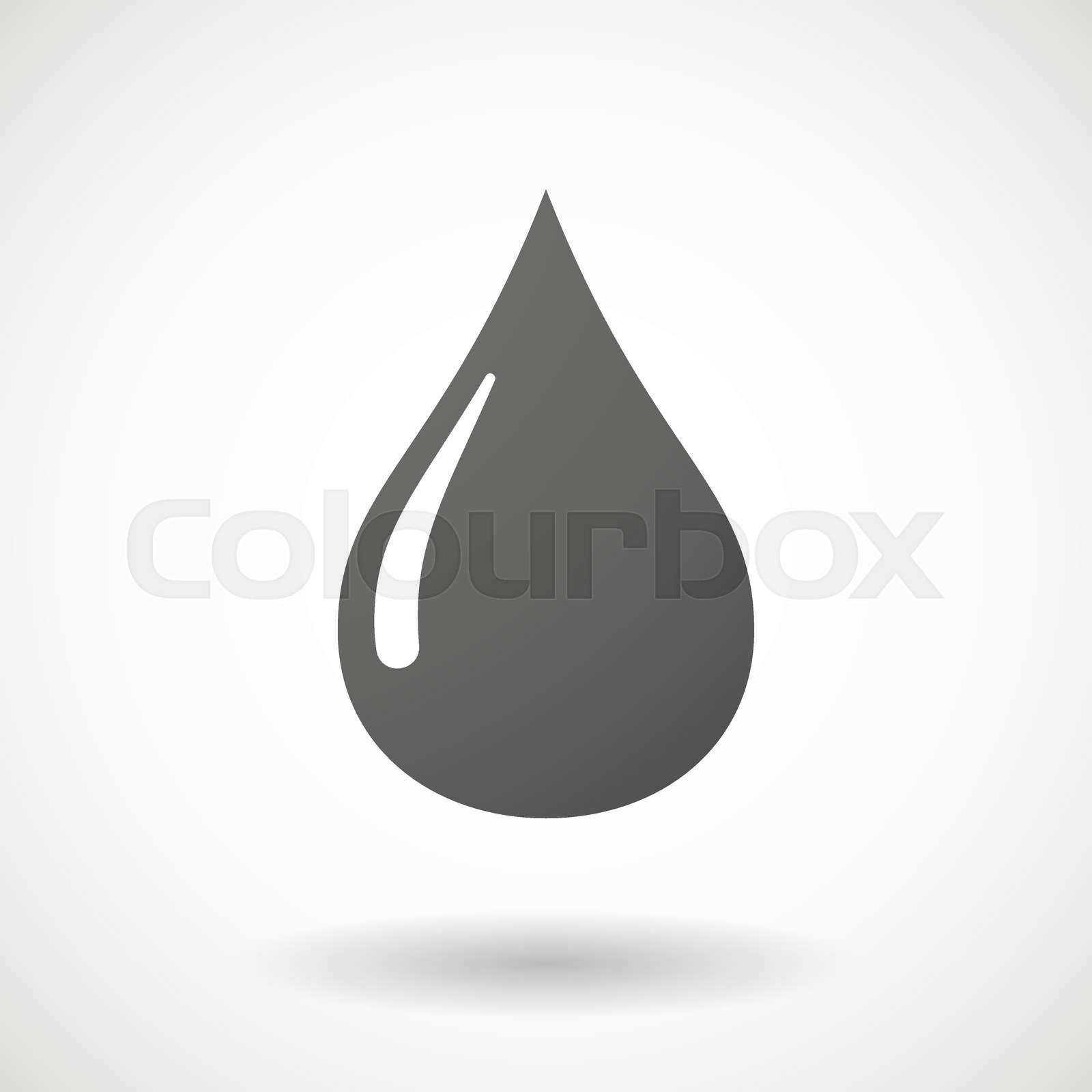 Grey oil drop sign | Stock vector | Colourbox