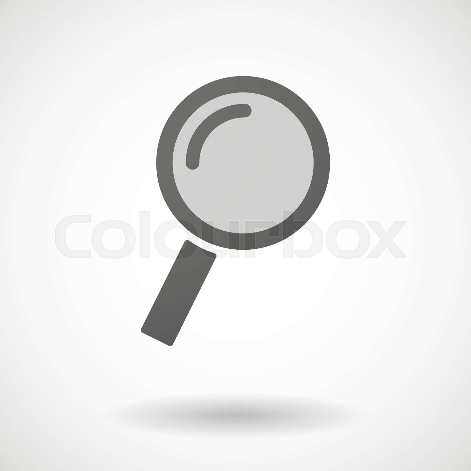 Grey magnifier icon | Stock vector | Colourbox
