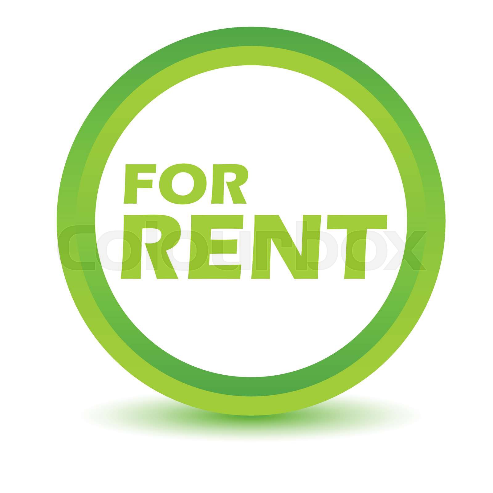 Green rent icon | Stock vector | Colourbox