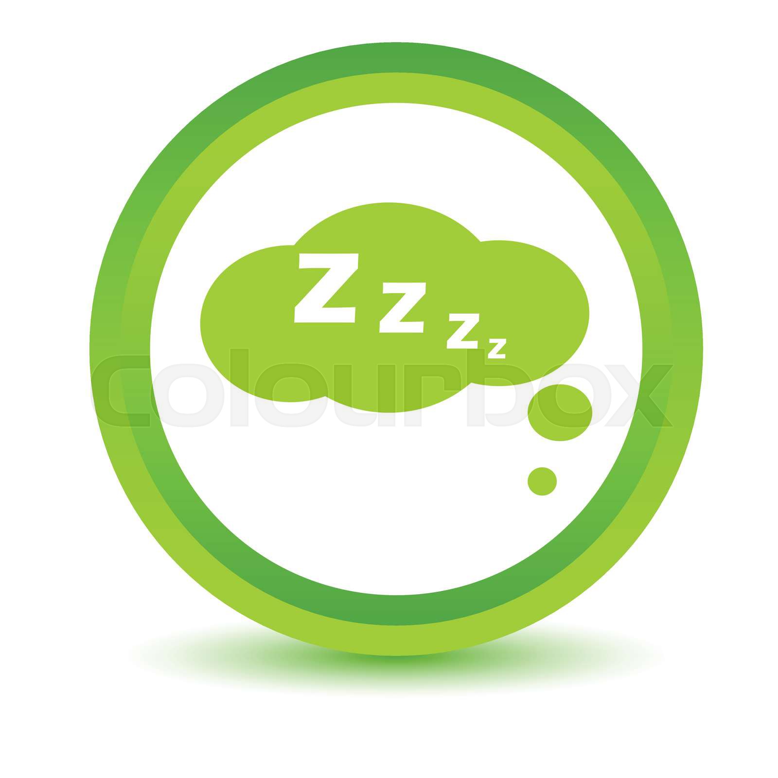 Green sleep icon | Stock vector | Colourbox