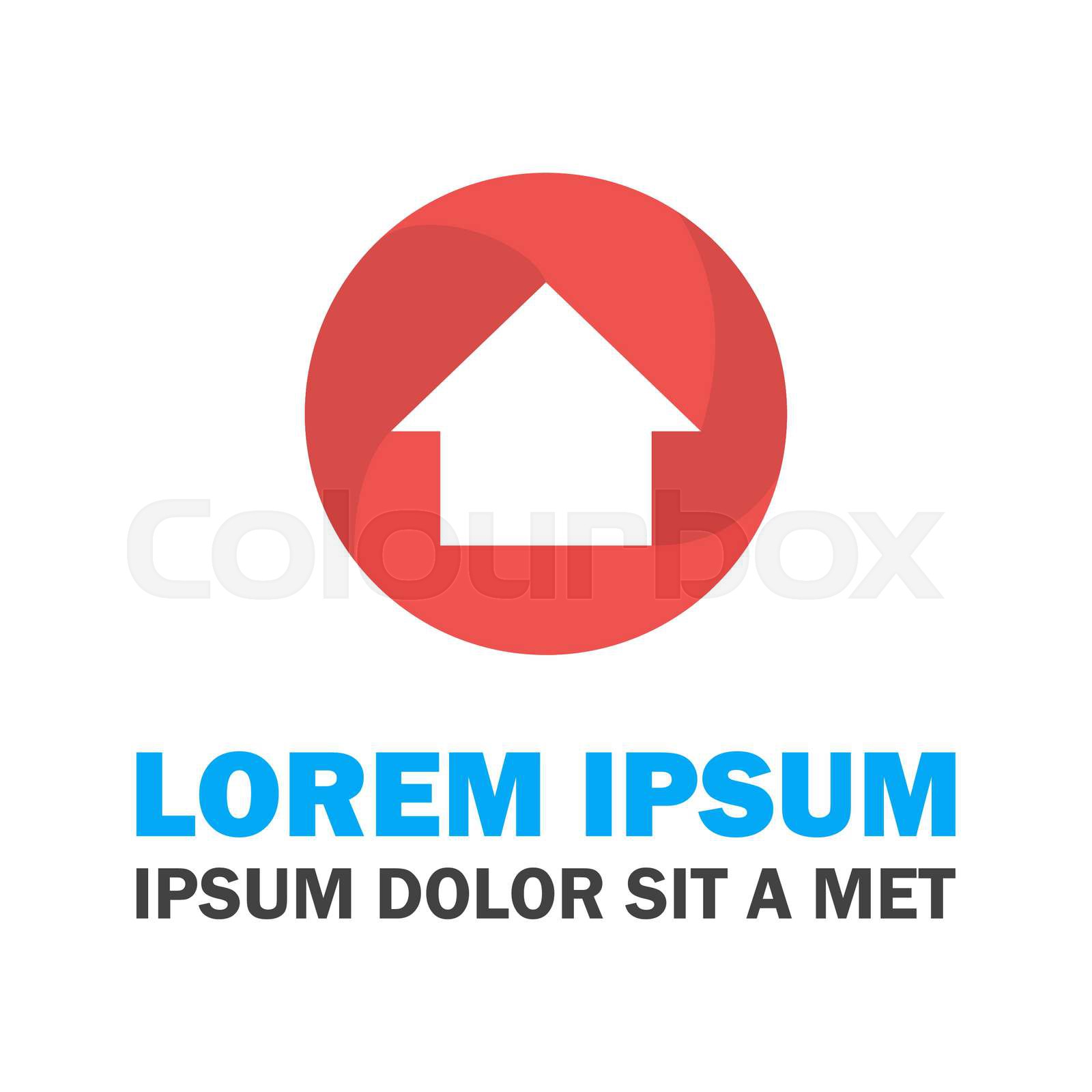 Red and Blue House Logo | Stock vector | Colourbox