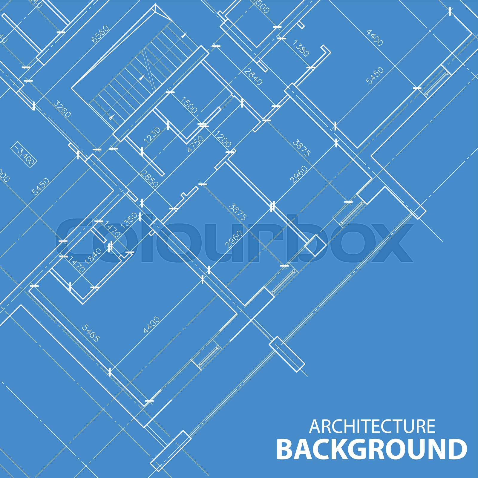 Blueprint best architecture plan | Stock vector | Colourbox