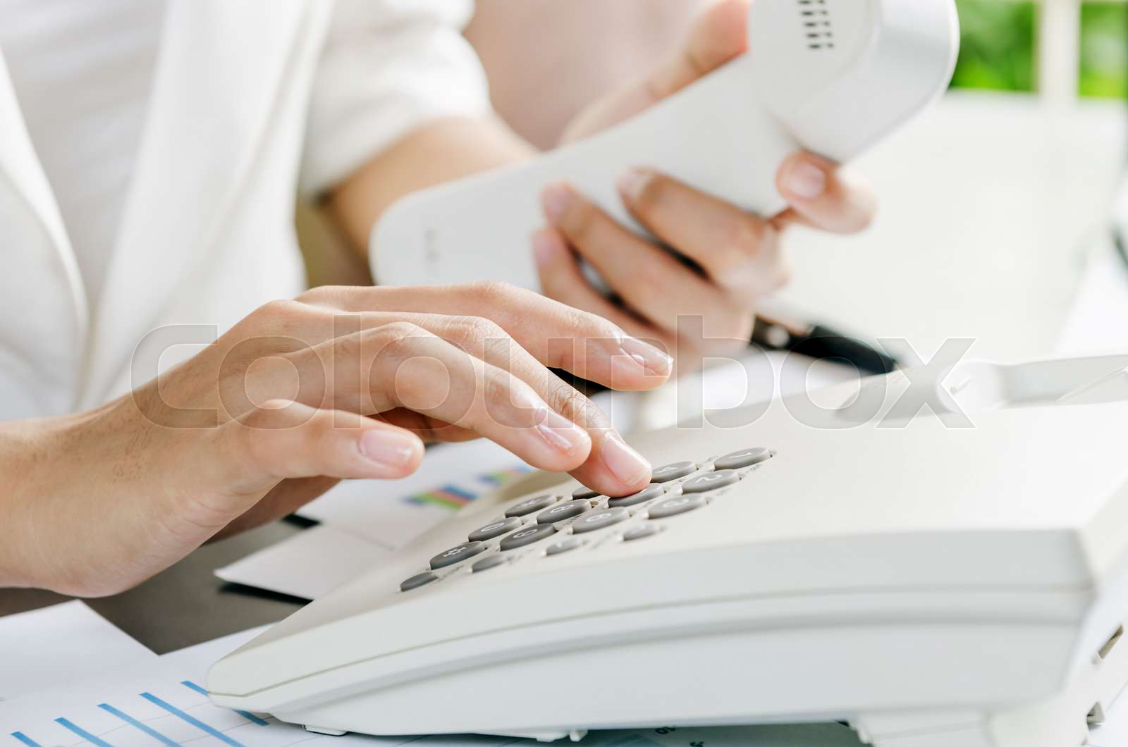 dialling-on-a-telephone-stock-image-colourbox