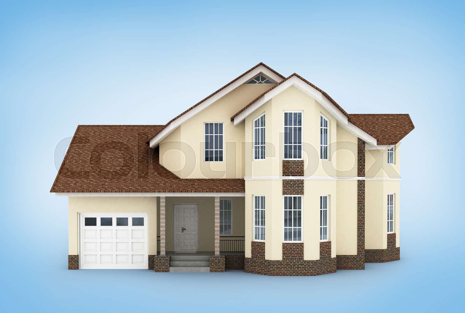 3d house rendered generic | Stock image | Colourbox
